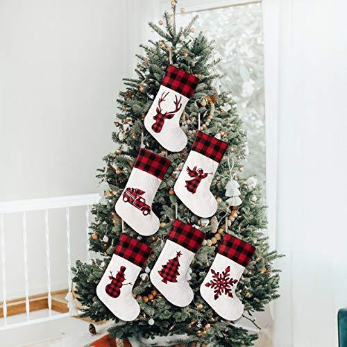 LUBOT Set of 5 Christmas Stocking(20inch) Silhouette Buffalo Red | eBay