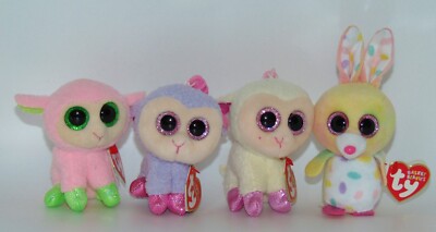 4 Assorted Ty Beanie Clips & Basket Beanie SWIRLS-BABS-LILLI-TWINKLE ...