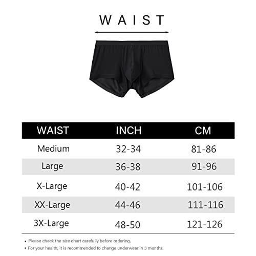 Mens Sexy Ice Silk Underwear See Through Boxers Sheer Trunks Large 1 ...