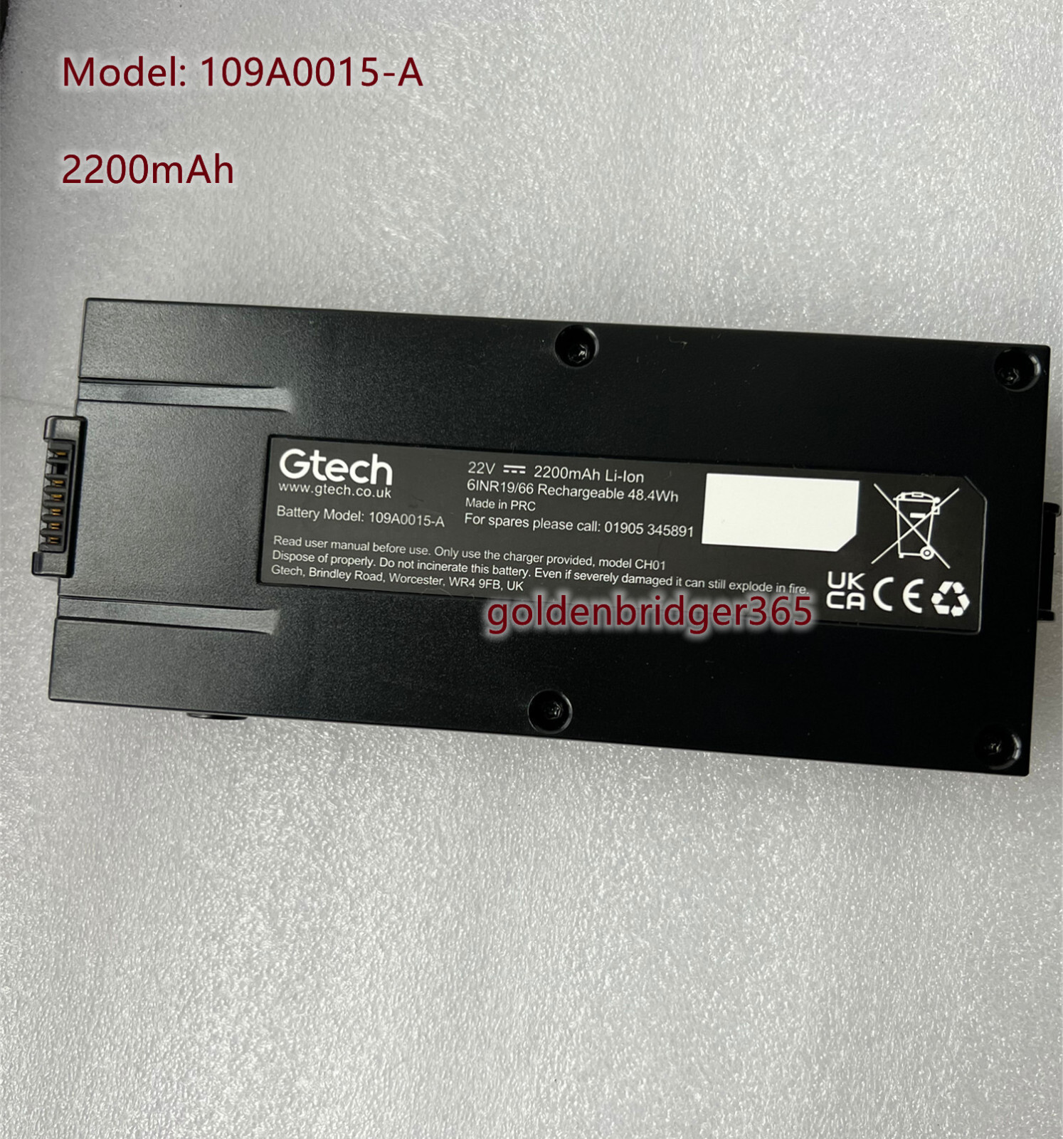 109A0015-A Original New battery For Gtech Multi MK AR2 ATF3 Cheaner ...