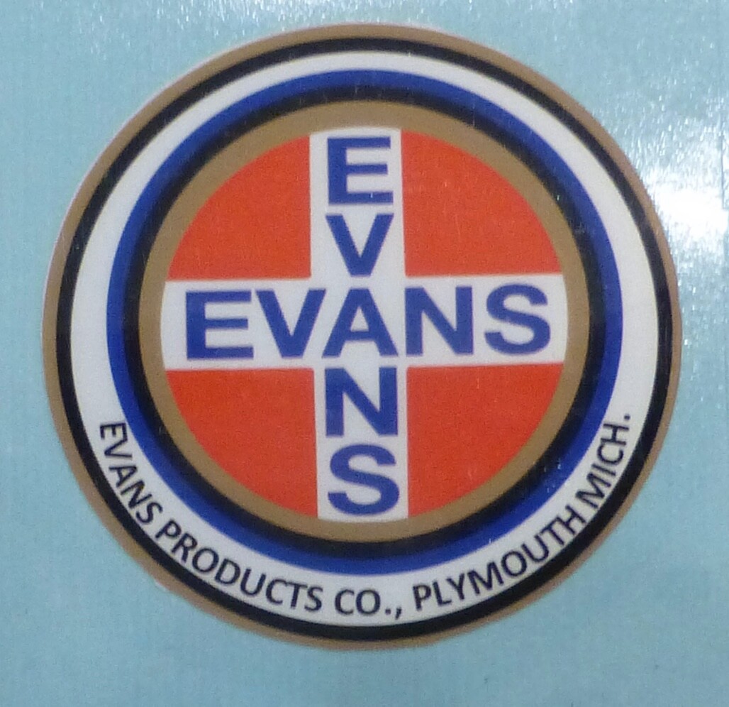 1950's Evans Colson tricycle trike bike seat tube decal | eBay