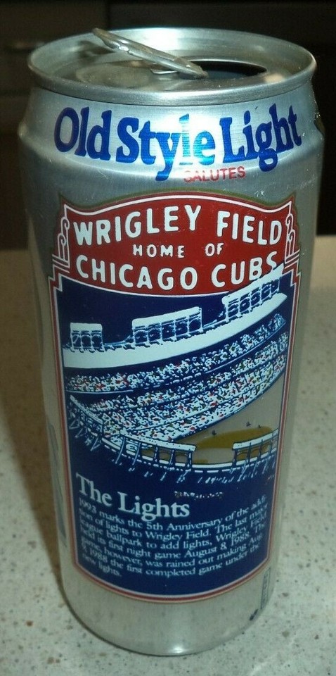 Chicago Cubs Wrigley Field The Lights Empty Old Style Beer 16 oz. Can ...