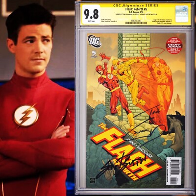 CGC 9.8 SS Flash: Rebirth #5 signed by Grant Gustin & Tom Cavanagh ...