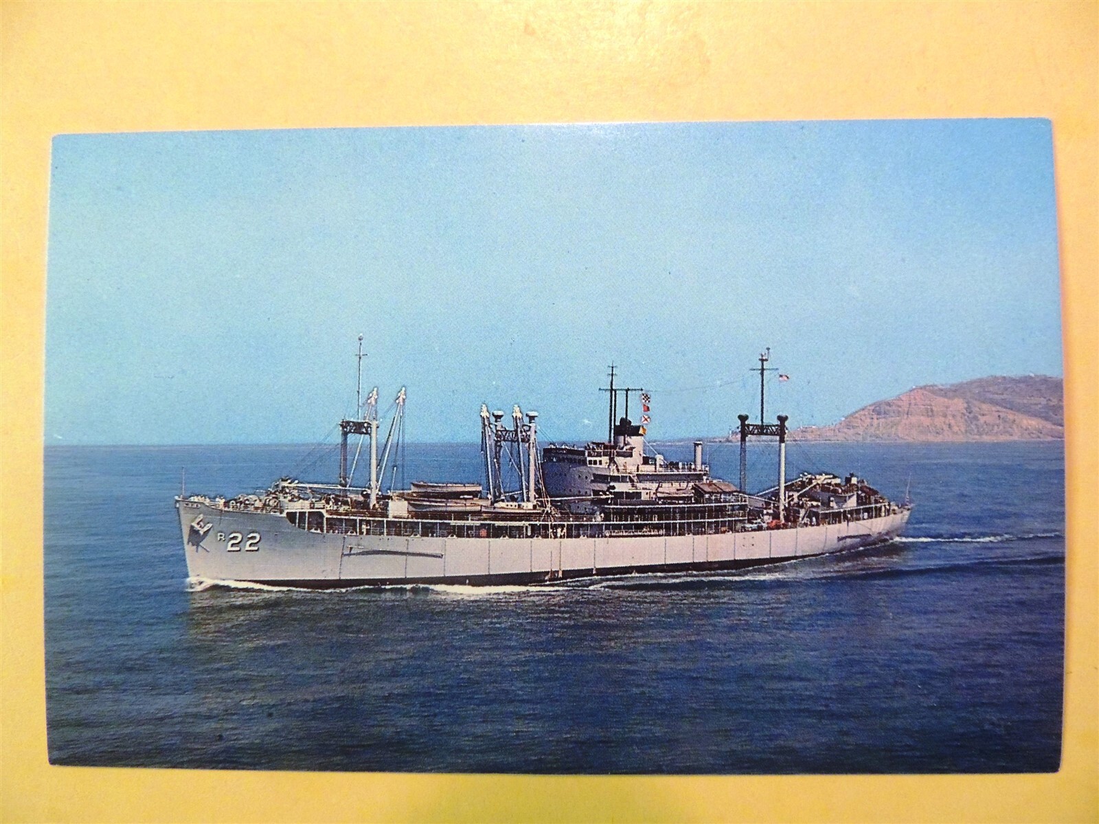 USS Klondike AR-22 military repair ship vintage postcard | eBay