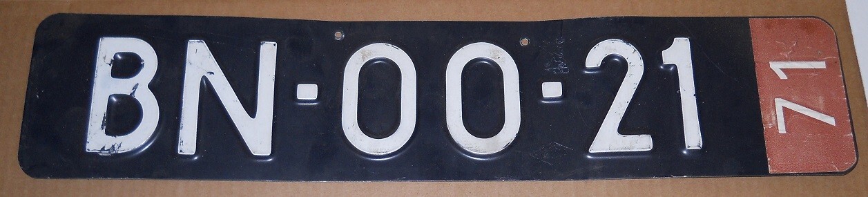 1971 Vintage Foreign Long License Plate BN-00-21 | eBay