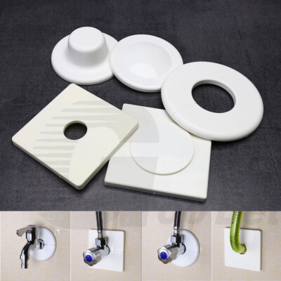 Plastic Square / Round Split Escutcheon Cover Rosette Wall Pipe Faucet ...