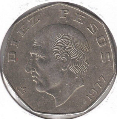 1977 Mexico 10 Pesos - Miguel Hidalgo Cotilla -7-Sided Coin | eBay