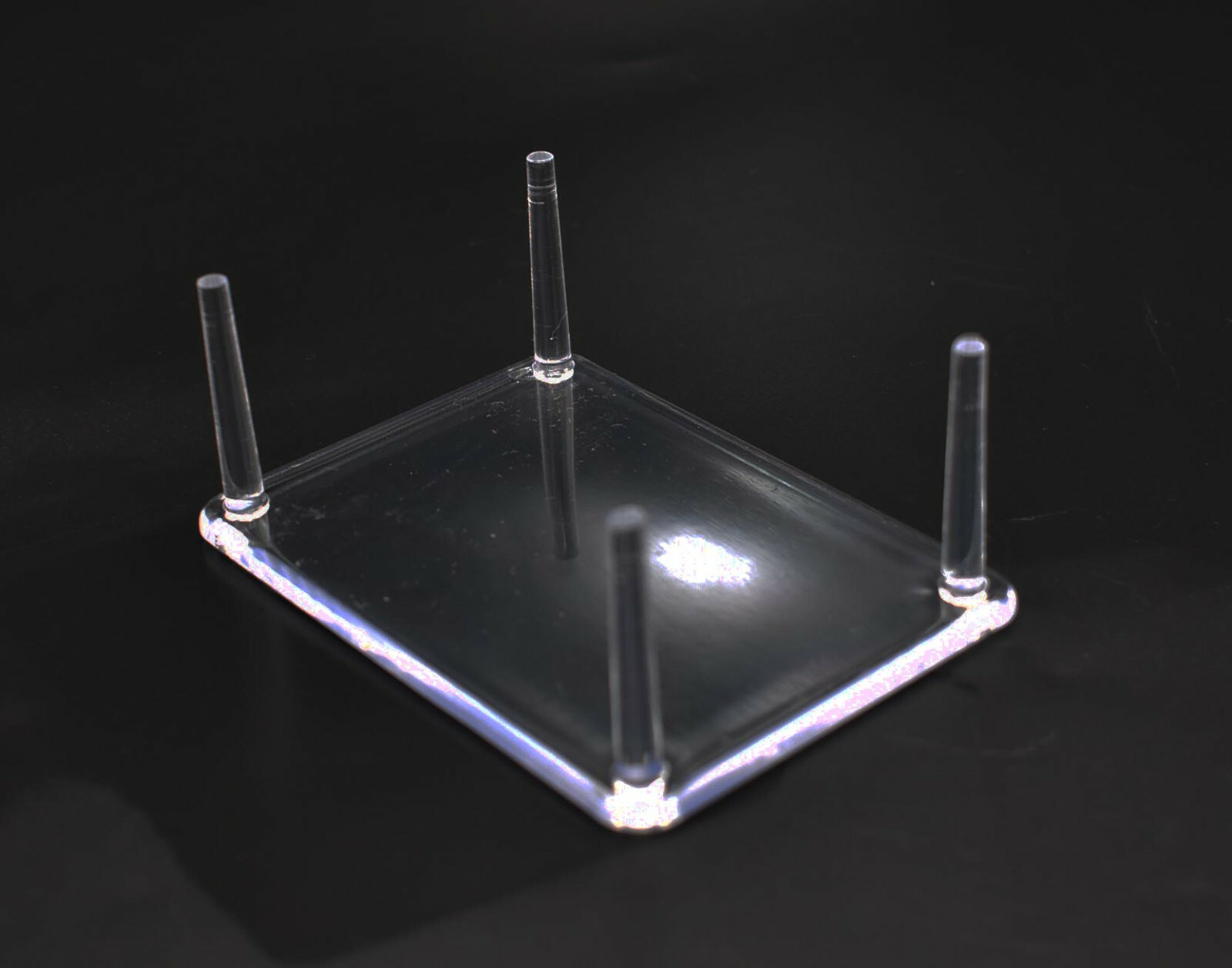 4 Prong Display Table Stand 2.5 x 3.5" for Seashells Clear Acrylic Made ...
