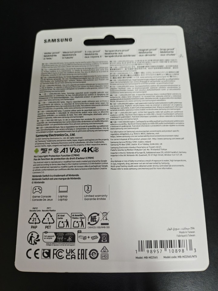 Nintendo Switch 2 Micro SD Express Card 256GB MARIO Edition Samsung ...