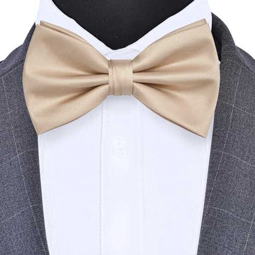 Branduce Mens Solid Color Adjustable Pre-tied Bow Tie for Men Party ...