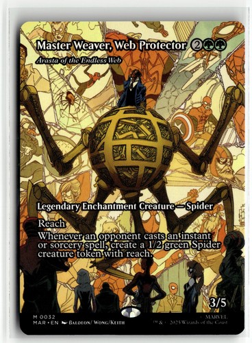 Master Weaver Web Protector 0032 Borderless Spider Man MTG Magic The ...