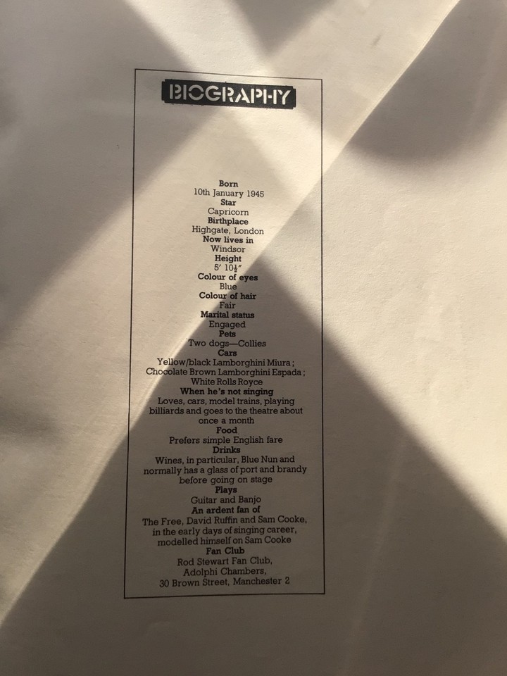 SHEET MUSIC - SONG BOOK - ROD STEWART - STORY BOOK 1974 | eBay UK