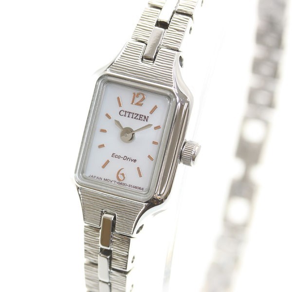 Citizen EG2040-55A Kii Quartz Women's Watch White Dial Analog Square ...