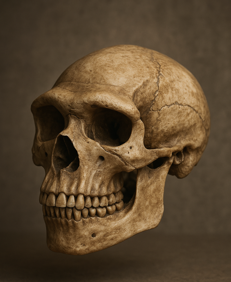 Neanderthal Skull Replica - Homo Neanderthalensis High Precision Prop 1 ...