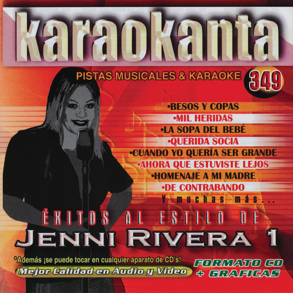 Jenny Rivera Karaoke CD+g Karaokanta Pistas Musicales,Querida Socia,Mil ...