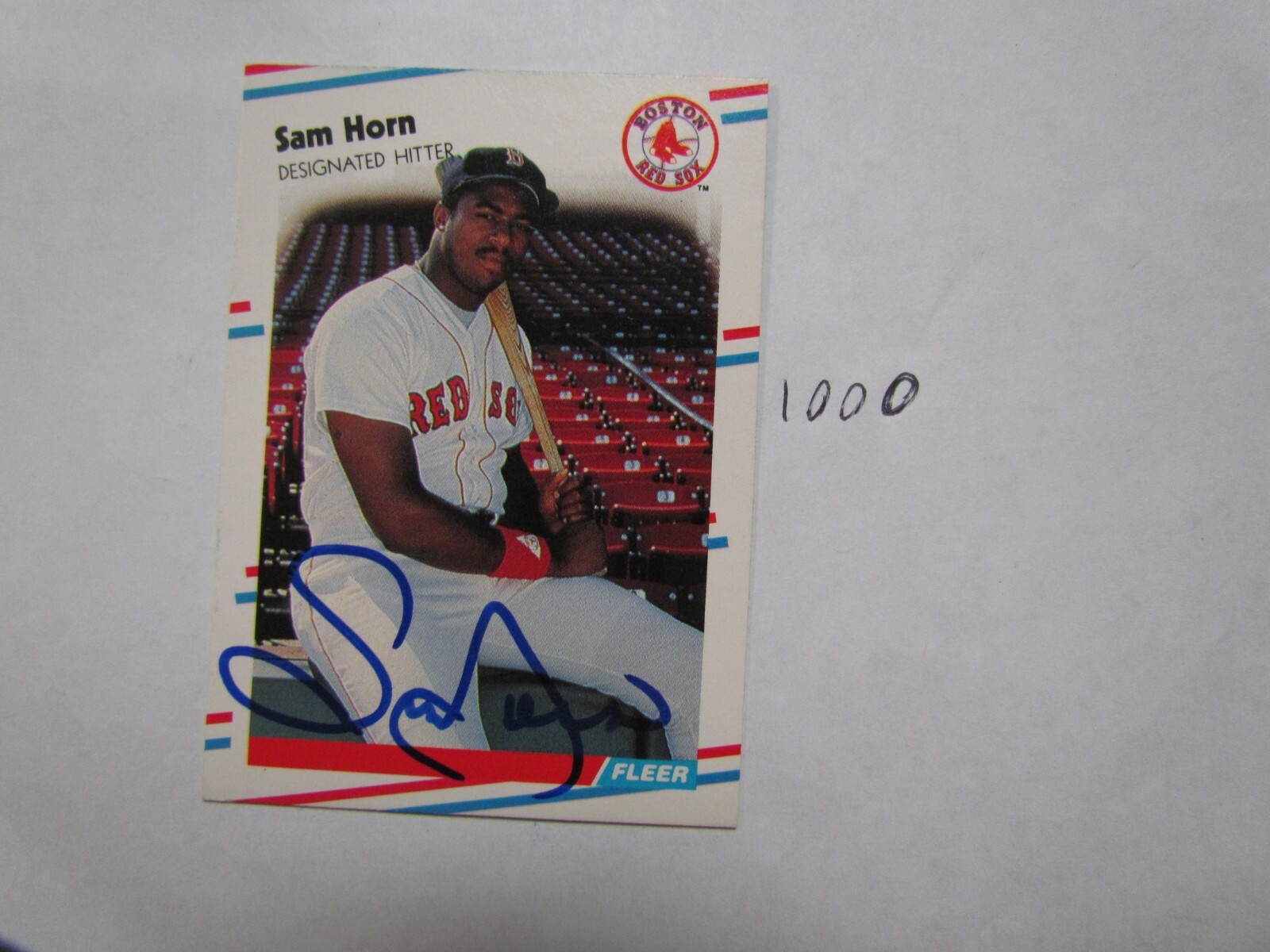 1988 Fleer Sam Horn Autographed Signed Baseball Card | eBay