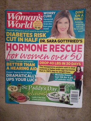 Woman’s World Magazine Hormone Rescue for Women Over 50 March 21 2022 ...