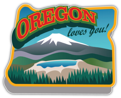 Oregon USA State Emblem Car Bumper Sticker Decal "SIZES'' | eBay
