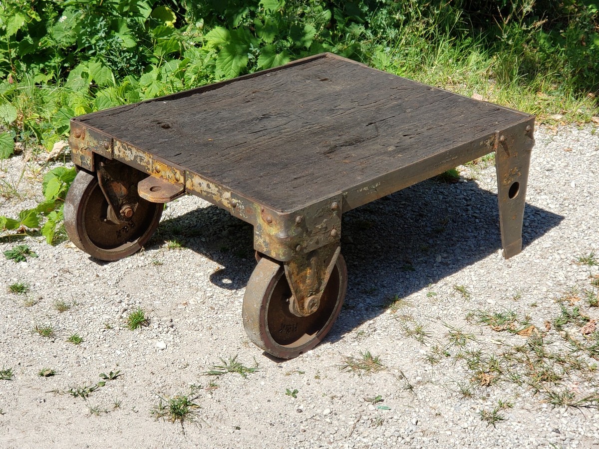 Antique Industrial Carts With Wheels