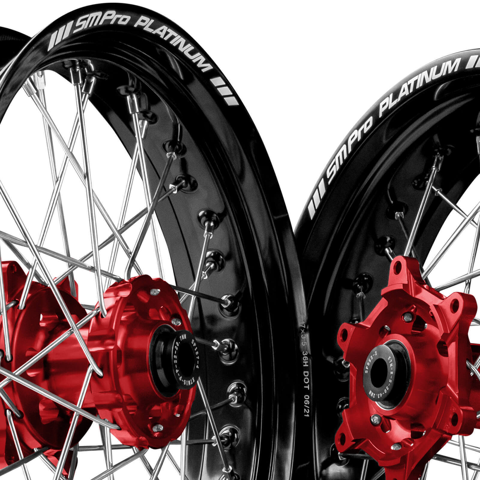 Yamaha YZ125 2002 - 2023 SM ProSupermotard Wheel Set 17x3.50 17x4.25 ...