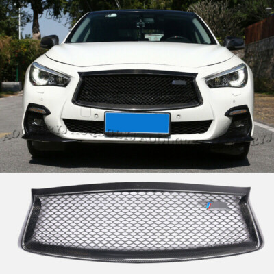 CARBON FIBER FOR 2018-2020 INFINITI Q50 FRONT BUMPER GRILL GRILLE ...
