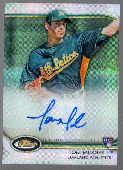2012 Finest Rookie Autographs X-Fractors #TM Tom Milone/299 - NM-MT | eBay