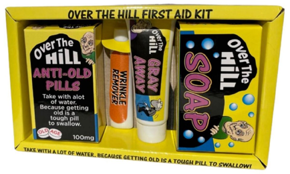 Over The Hill First Aid Survival Kit - Gag Prank Joke Novelty ...