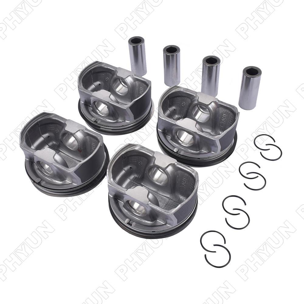 4 Sets Piston & Pin & Snap Rings Kit STD For Hyundai Sonata Kia Optima ...
