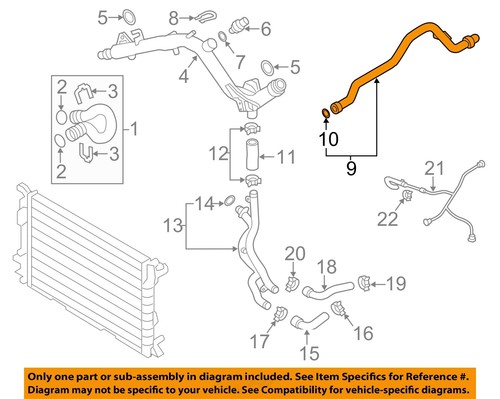 AUDI OEM 09-17 A4 Quattro Cooling Hoses Lines-Connector Pipe 06E121065N ...