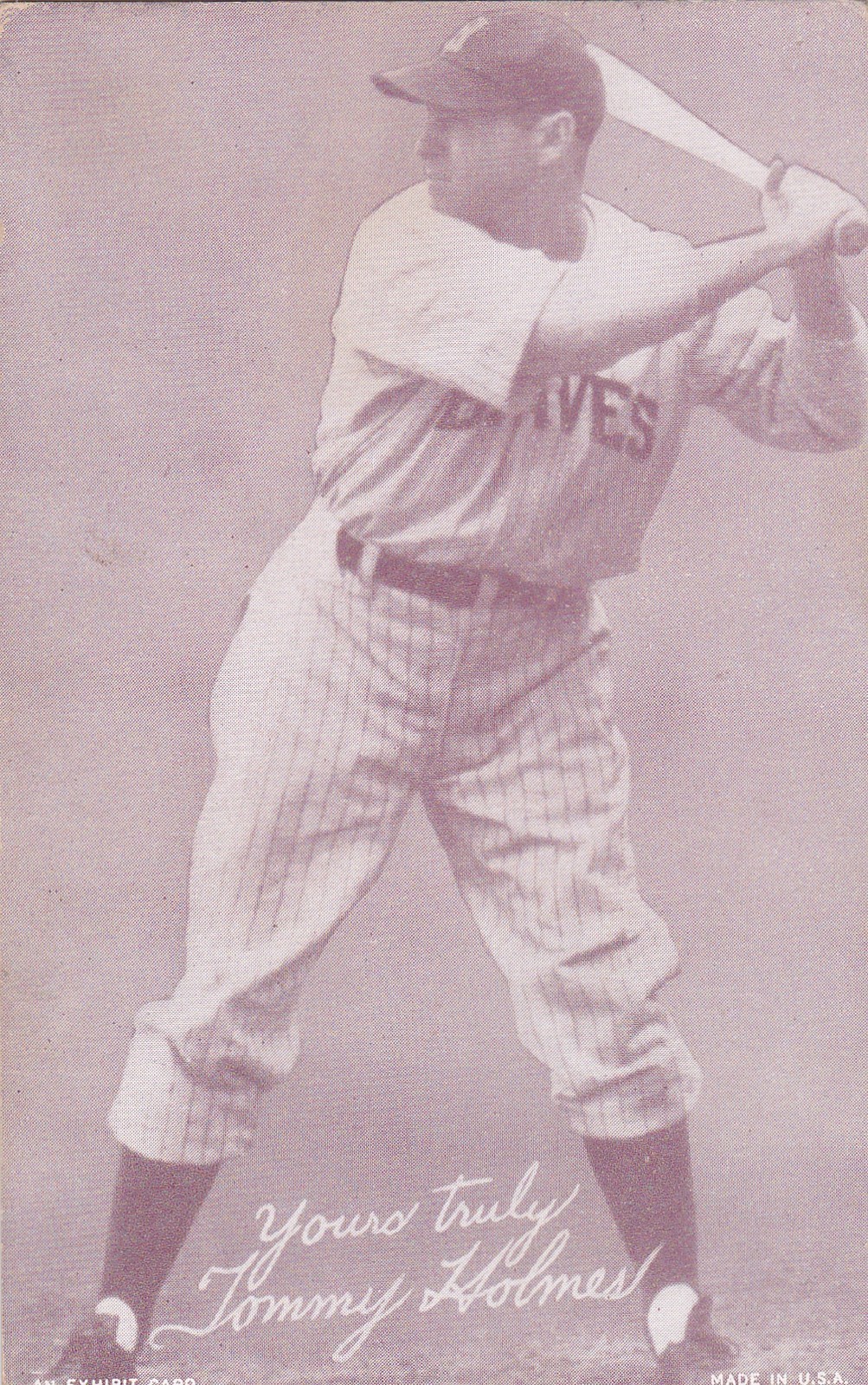 1939 TOMMY HOLMES BOSTON BRAVES SALUTATION EXHIBIT BASEBALL CARD EX | eBay