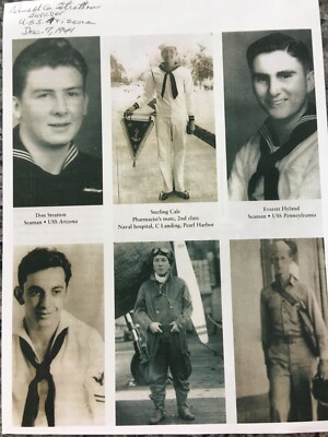 DONALD STRATTON USS ARIZONA PEARL HARBOR SURVIVOR RARE SIGNED PEARL ...