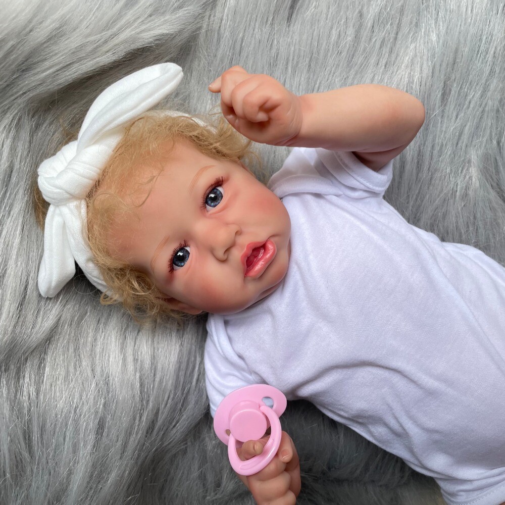 21 Inch Finished Reborn Dolls Newborn Baby Bebe Saskia Reborn 3D Skin ...