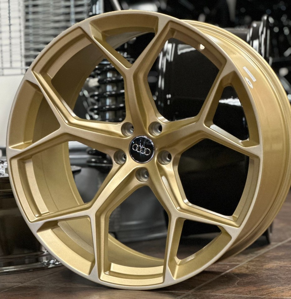 21'' inch RS6 Wheels fit Audi Q7 Q5 E-Tron Gloss Black A7 A8 Atlas S7 ...