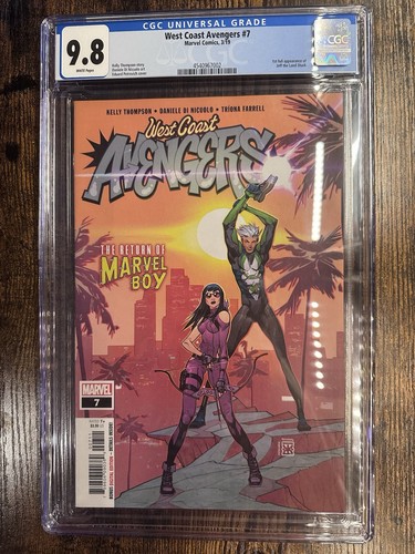 West Coast Avengers #7 CGC 9.8 First Jeff The Land Shark Marvel Rivals ...