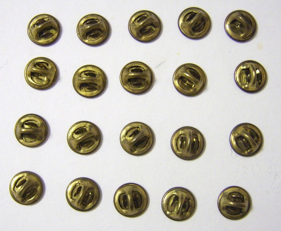 BRASS CLUTCH BACK PRONG FASTENERS LOT OF 20 PIECES | eBay