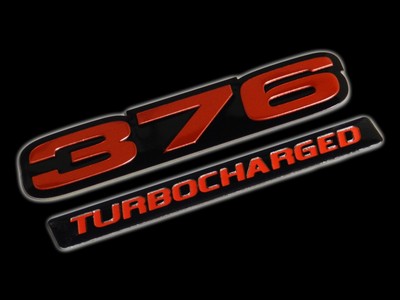 VMS 1 CHEVY 376 CI TURBOCHARGED ENGINE SMALL BLOCK ALUMINUM EMBLEM RED ...