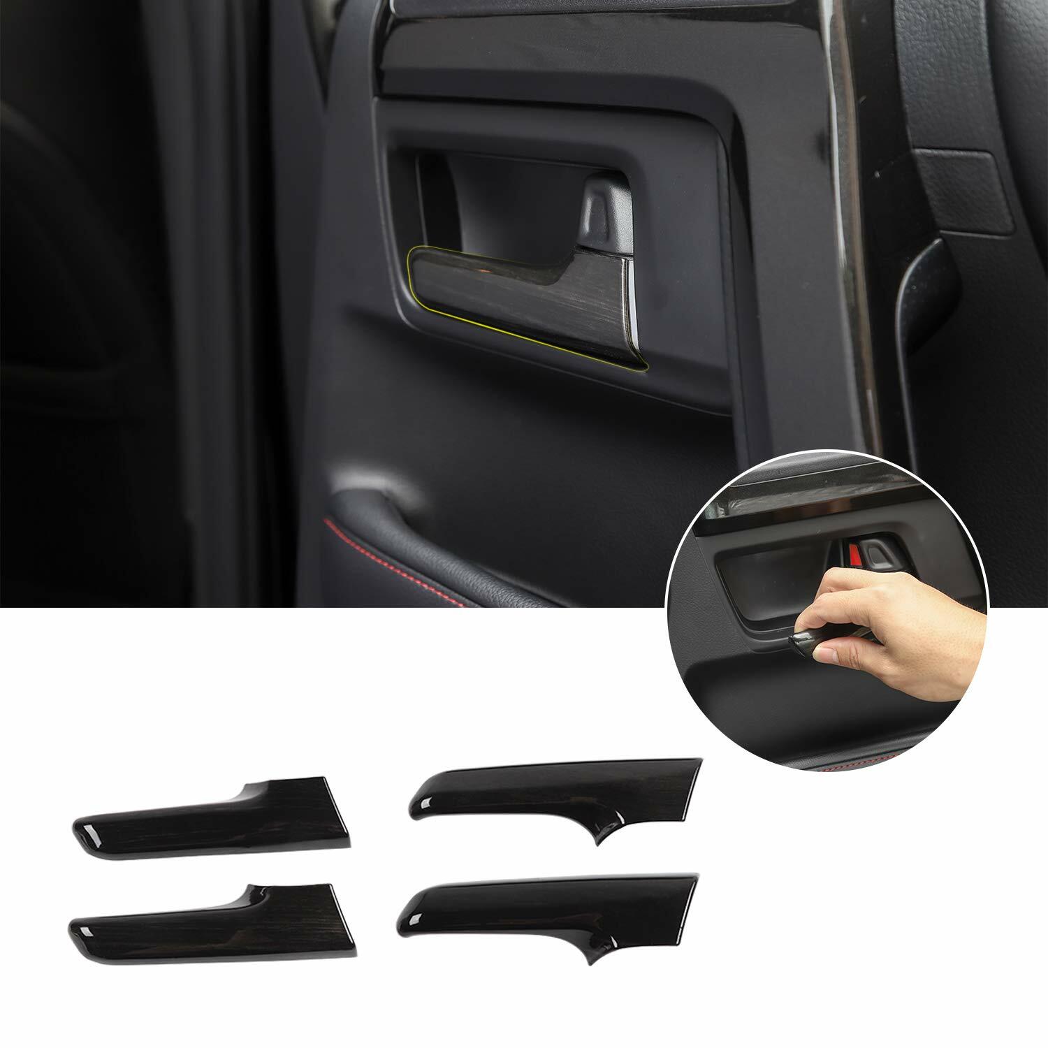 4pcs Interior Door Handle Cover Trim For 4Runner 2010-19 Black wood ...