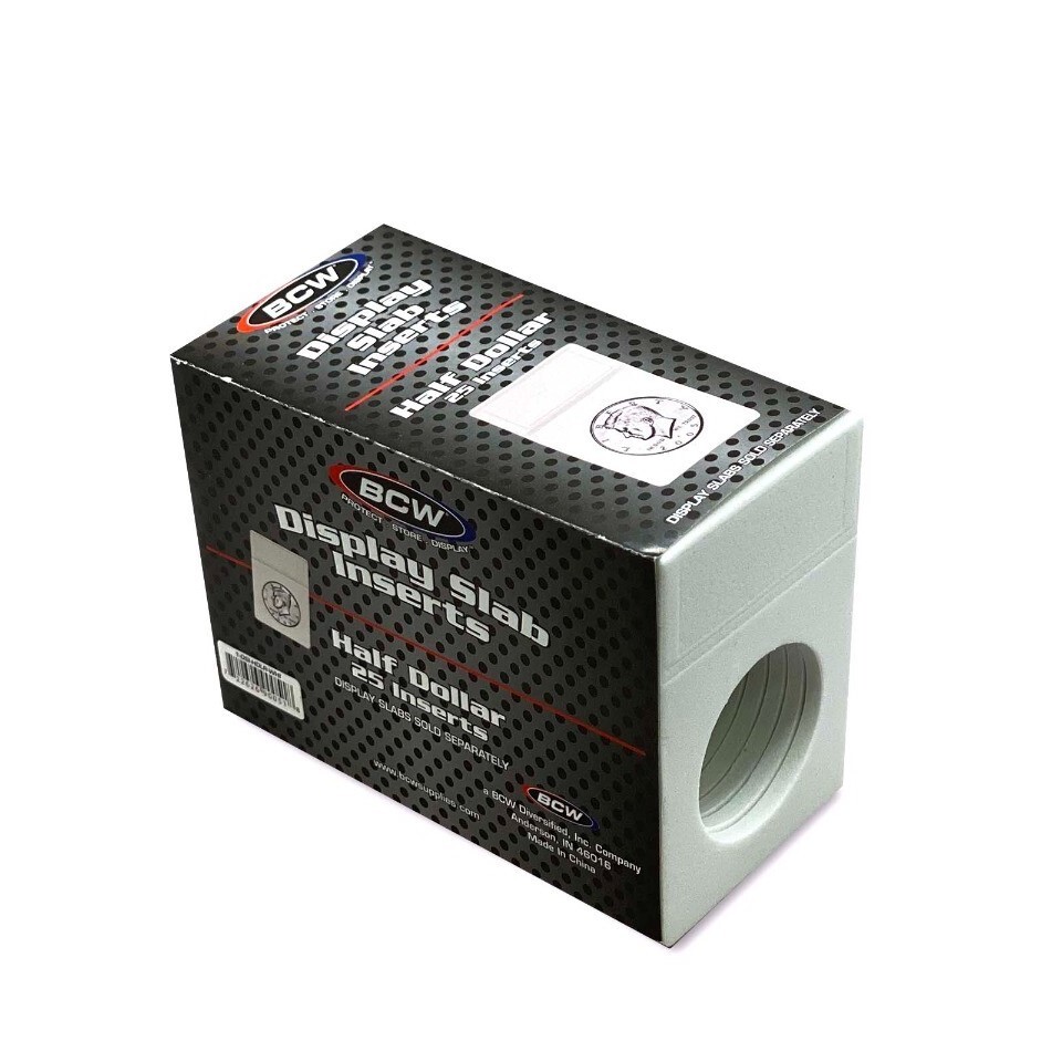 Slab Inserts For Half Dollar Coin 25 Foam Inserts For BCW Shells ...