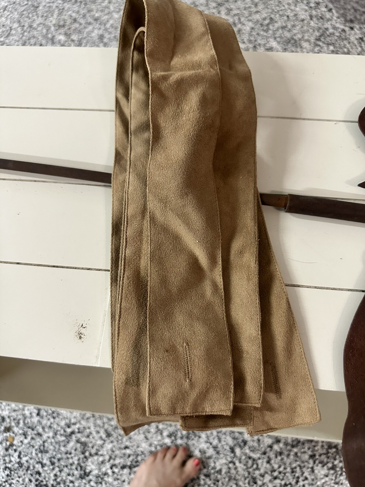 Pottery barn Set Of 5 Brown Suede Curtains | eBay