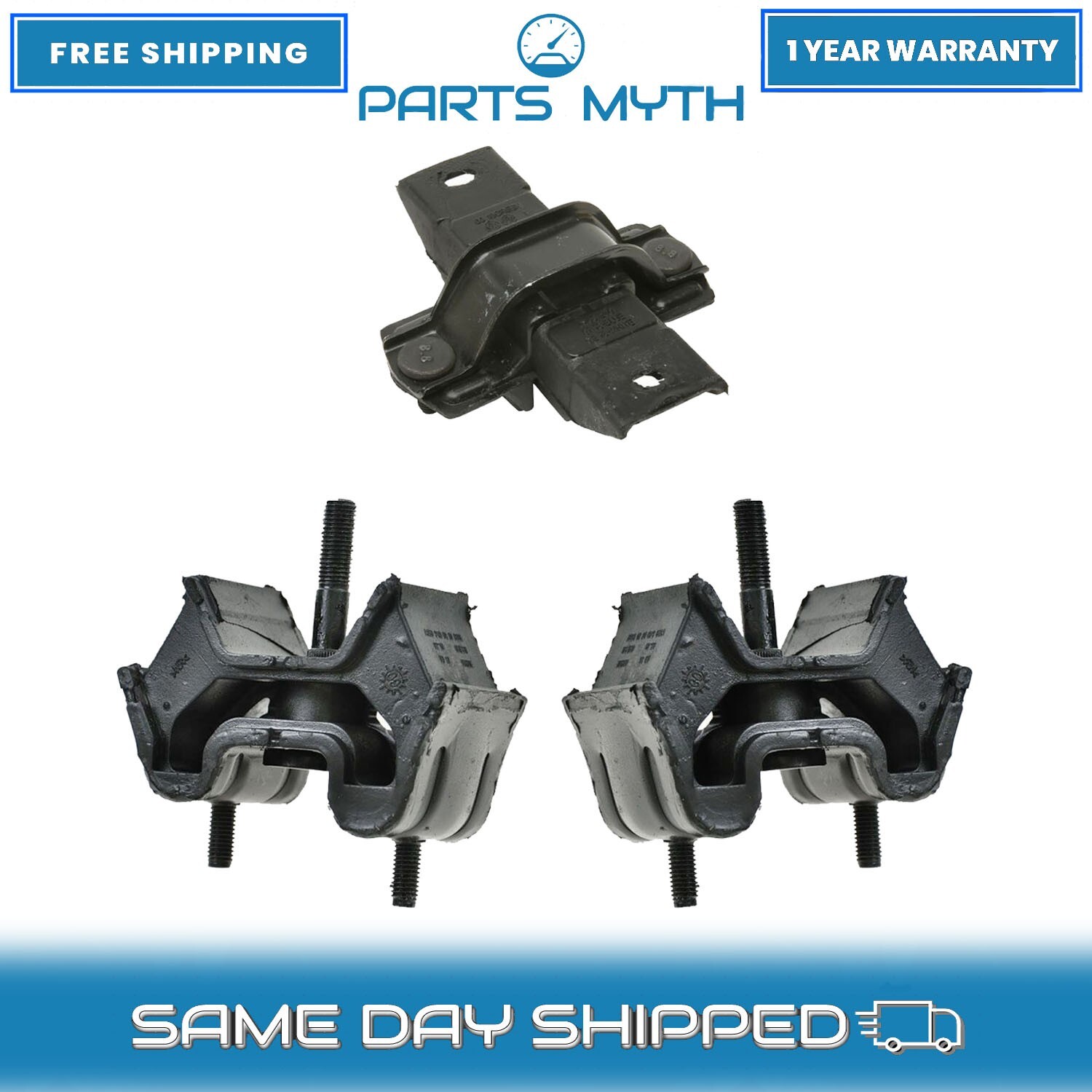 NEW Engine Motor & Transmission Mount Set of 3 For 1998-2003 Mercedes ...