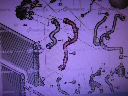 80A-122-055-CH AUDI Q5 2.0 TDI DIESEL RADIATOR COOLANT HOSE AND ...