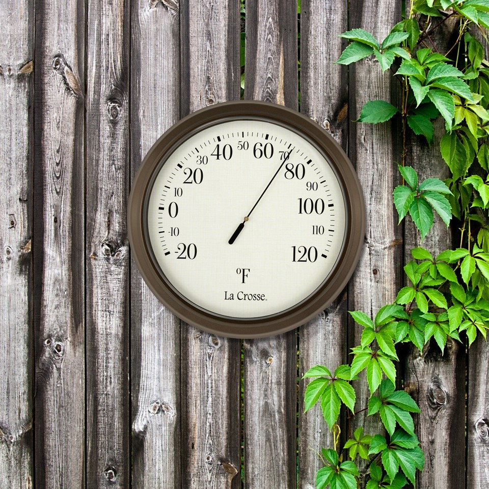 104-108 La Crosse 8" Round Indoor/Outdoor Dial Thermometer | eBay