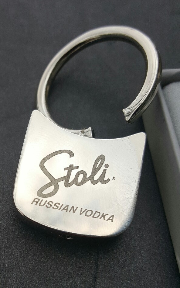 Stoli Vodka key ring chain fob keychain Stolichnaya Russian | eBay