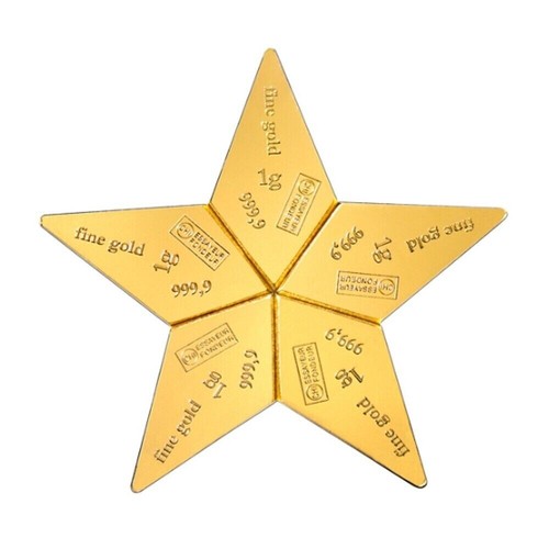 Valcambi Suisse 5 Gram 5 x 1 g .9999 Gold CombiBar™ Star Capsule In ...