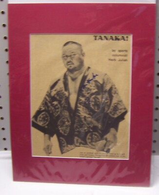 Prof. Toru Tanaka Matted signed Photo w/COA WWWF NWA PLEASE READ ...