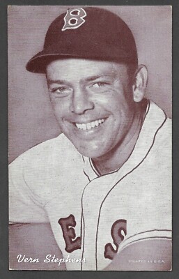 1947-66 EXHIBIT SUPPLY COMPANY Vern Stephens RED SOX (B&W Portrait) VG ...