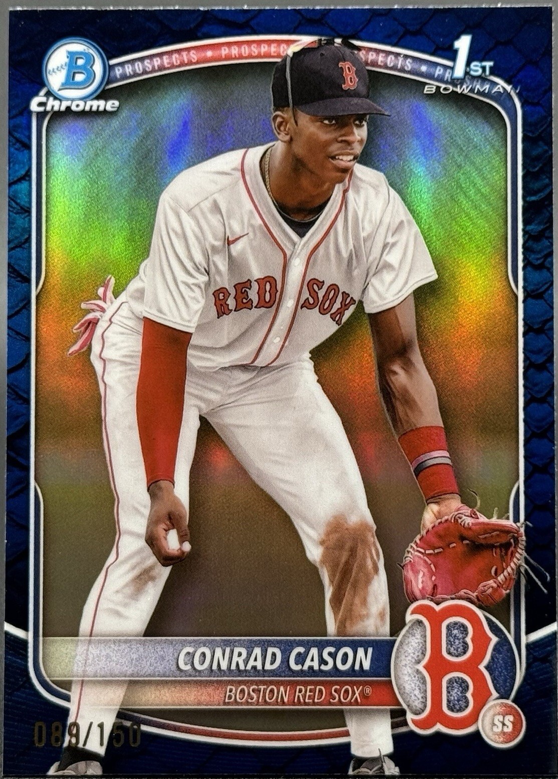 2025 Bowman - Chrome Prospects Conrad Cason #BCP-130 Blue Reptilian ...