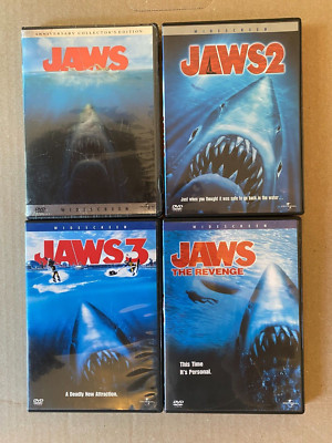 JAWS DVD Collection-4 Movies! Richard Dreyfus, Dennis Quaid, Scream ...
