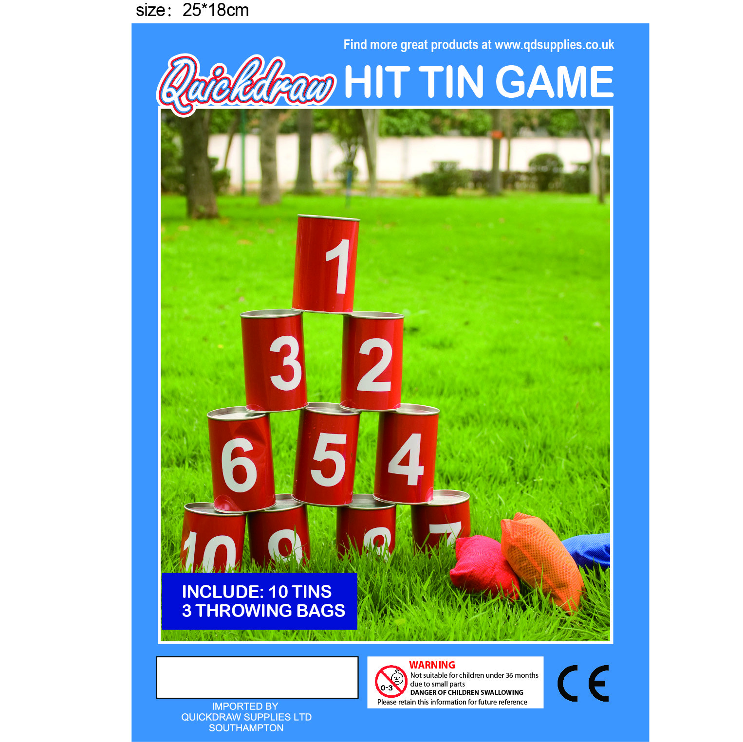 Tin Can Alley Hit The Cans & Score Throwing 3 Bean Bags Family Skill ...