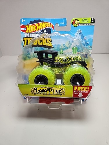 Loco Punk Hot Wheels Monster Truck Die Cast Super Fuel With Recrushable ...